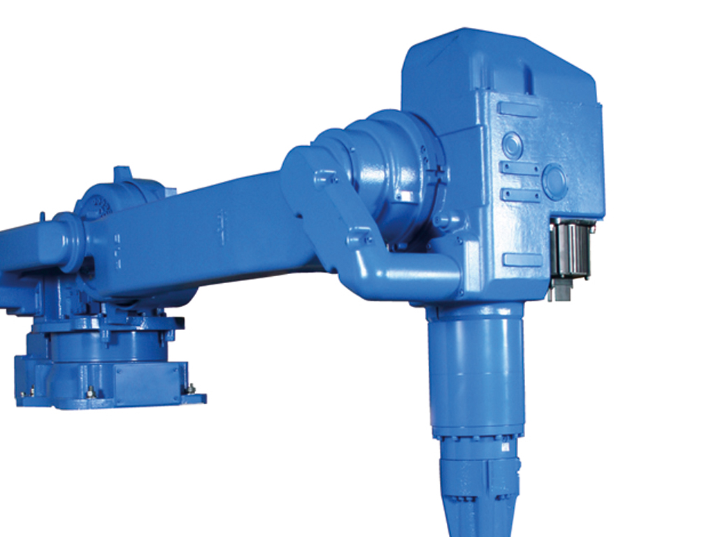 Shelf-type robots from MOTOMAN for use with small medium, heavy and extremely heavy payloads ...